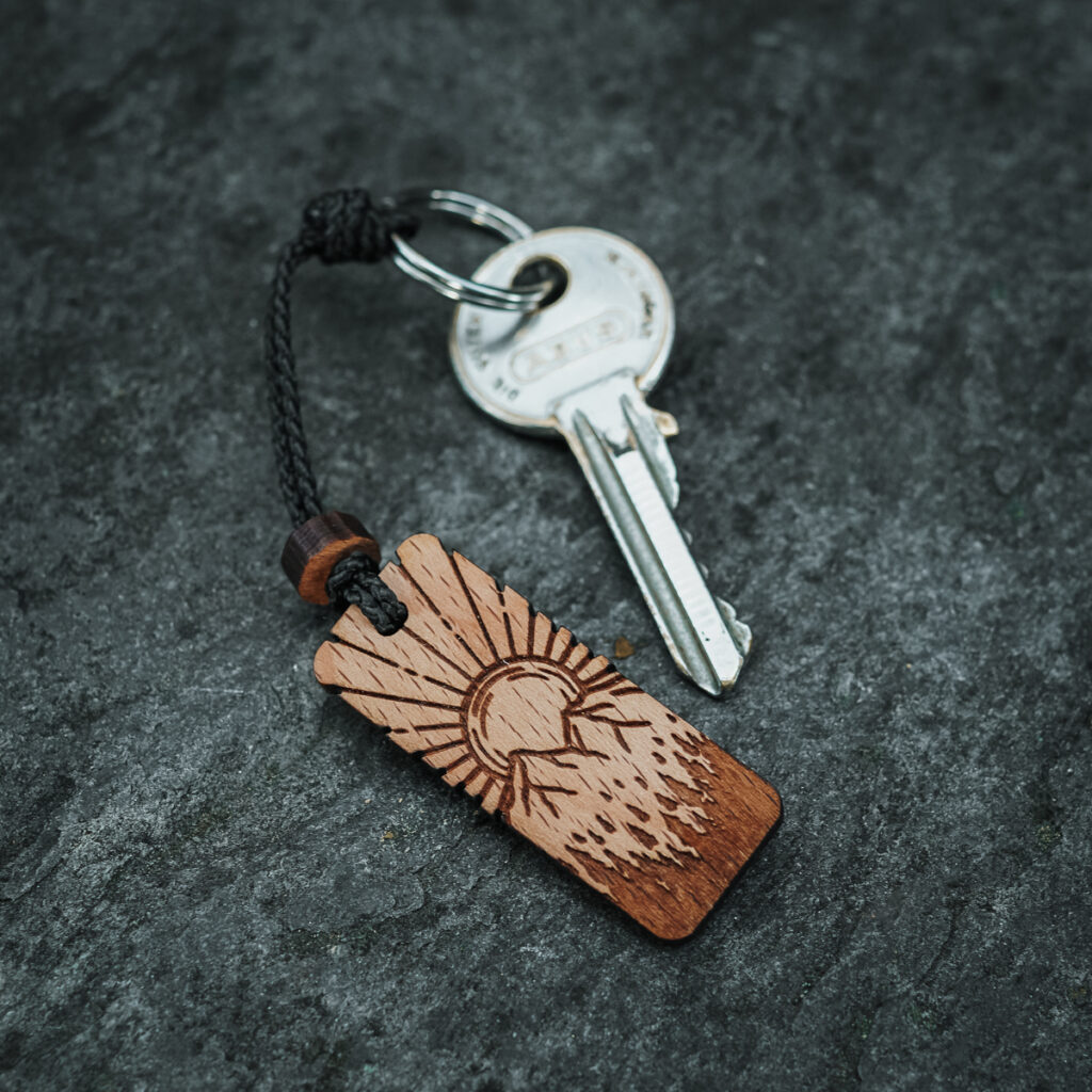 Porte-clés en bois Husky - Wooper.ch